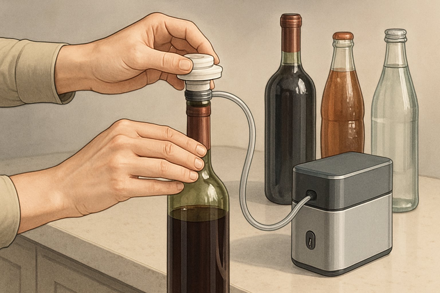 Wine & Beverage Preservation: How to Reseal Bottles With a Vacuum Seal ...